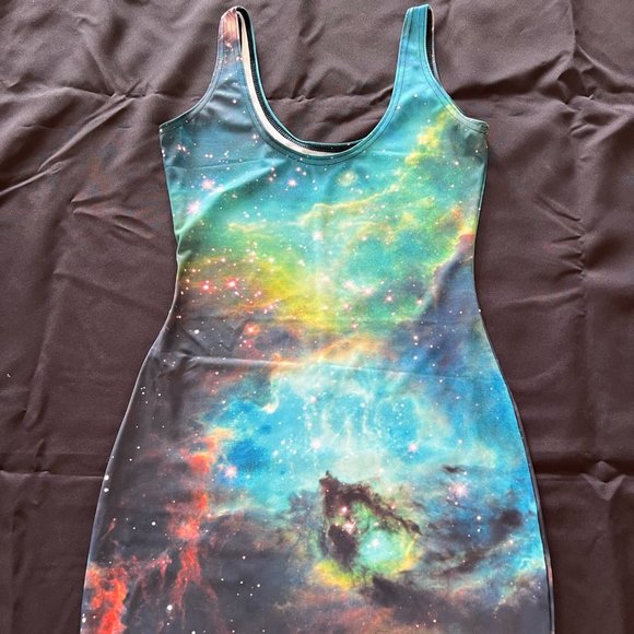 Blackmilk | Dresses | Blackmilk Green Nebula Bodycon Dress | Poshmark